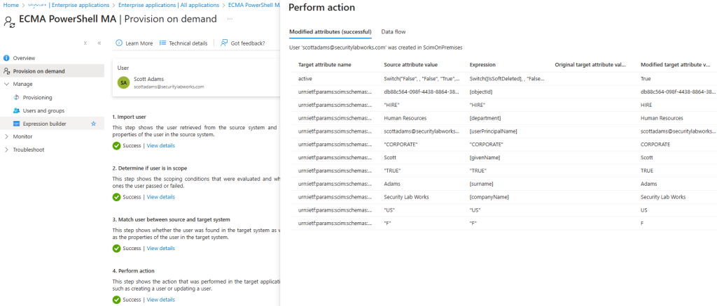 Entra ID SCIM provisioning with ECMA2 agent using PowerShell Connector ...